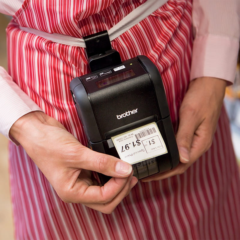 RJ-2150 Portable Label & Receipt Printer Bundle-Pack | Brother Australia