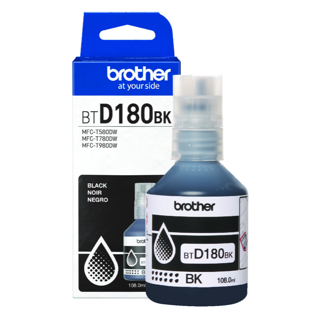BTD180BK Genuine Black Ink Bottle | Brother Australia
